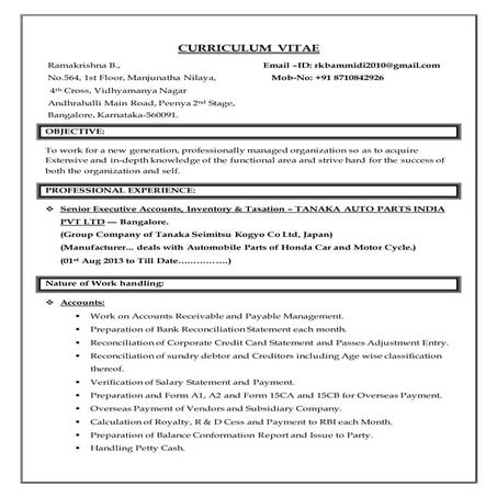 Ramakrishna Resume | DOCX