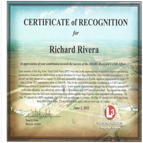 Certificate of Recognition | PDF