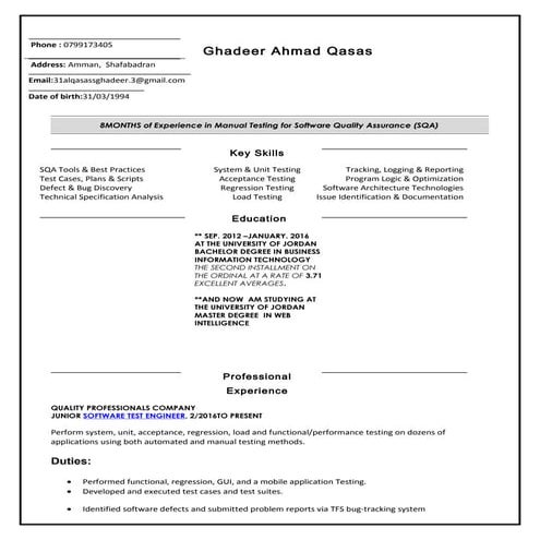 Ghadeer cv p | PDF
