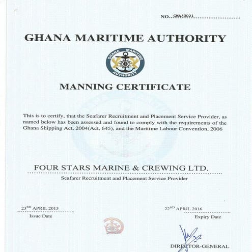 Ghana Maritime Certificate | PDF
