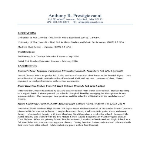 resume - anthony | DOCX