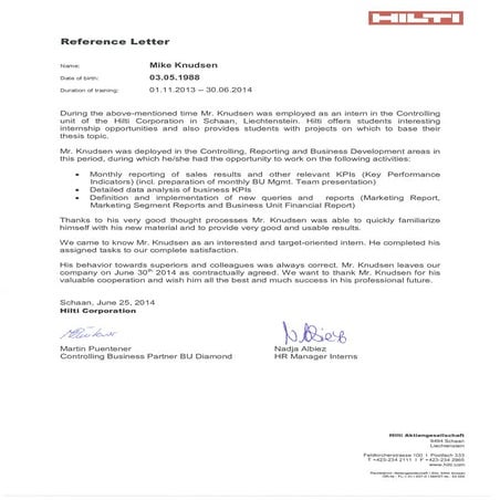 Reference_letter_By Martin Puentener | PDF