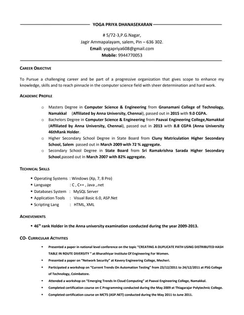 Pg project format | DOC