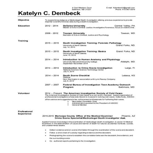 Dembeck Resume Updated1 | DOCX