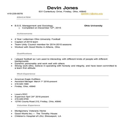 2016 Resume | DOCX