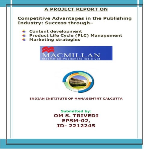 Detailed Project Report on Publishing | PDF