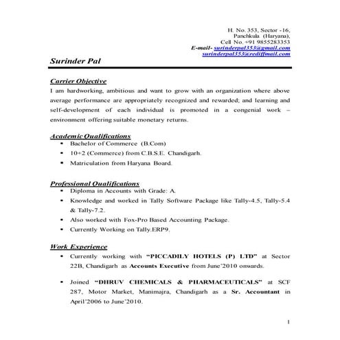 RESUME Surinder Pal | DOCX