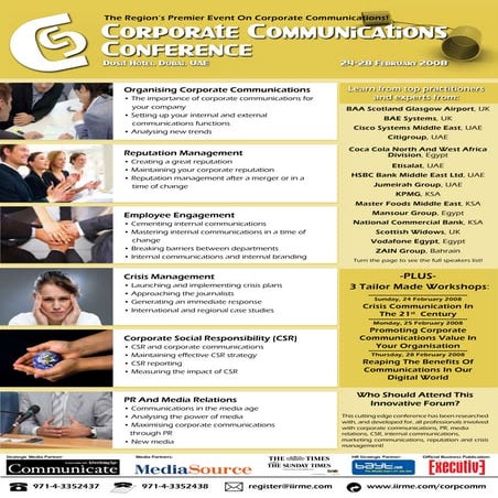 Corporate Communications Conference 2008 -- Schmidt -- C4CS -- Dubai | PDF