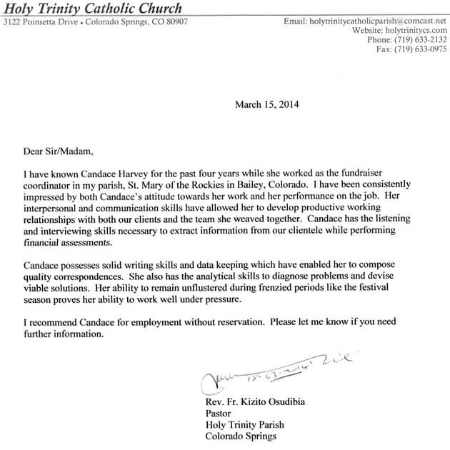 Harvey Letter of Recommendation | PDF