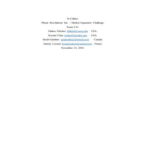 X-culture project | PDF