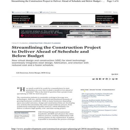 Virtual Design and Construction (VDC) Transforming Project Management ...