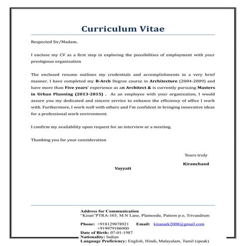 CV_Kiran_final | DOC