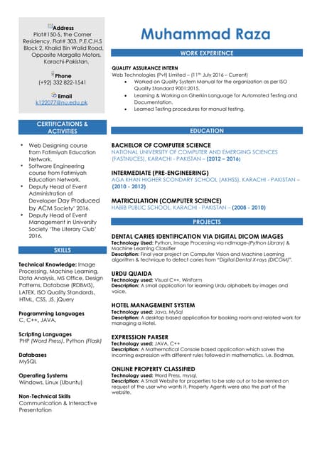 Ahmed Resume | PDF | Computing | Technology & Computing