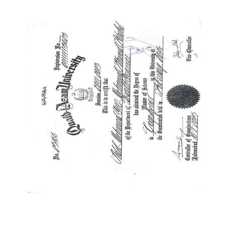 M.Sc Degree & Transcript | PDF