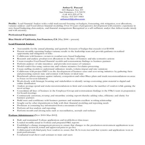 Flaster Resume 2017 | DOC