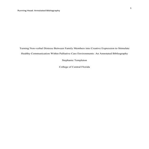 Academic Field Annotated Bibliography | PDF