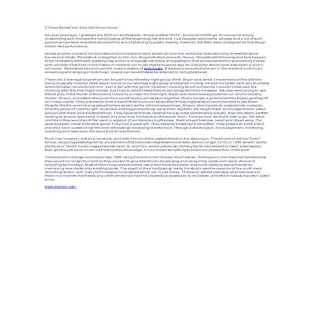 3 bands you don´t know | DOCX | Album-oriented Rock | Rock Music