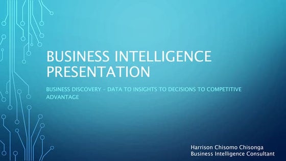 Business Intelligence - Conceptual Introduction | PPT