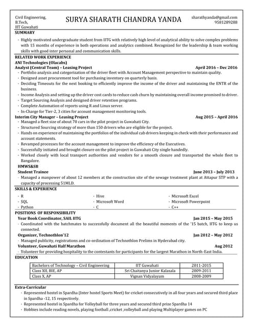 Sharath Yanda presentations