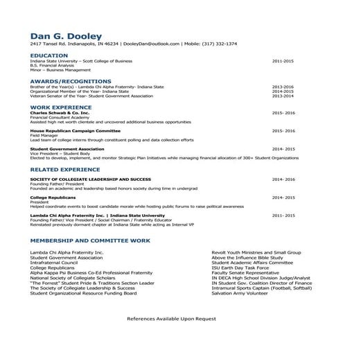 Williams resume 2016 | DOCX