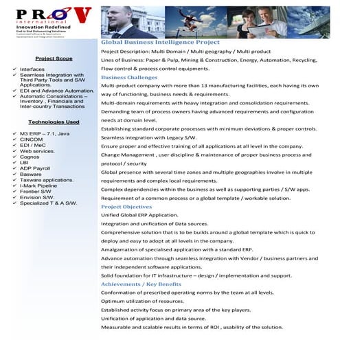 GlobalBusinessIntelligenceProject | PDF