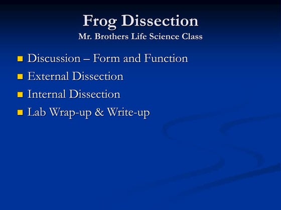 External anatomy of a frog | PPT