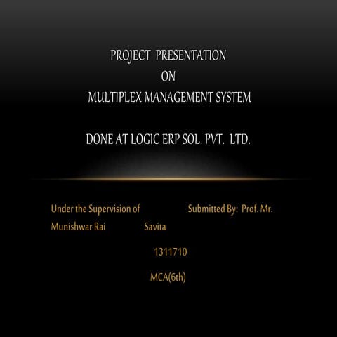 Project Presentation1 | PPT