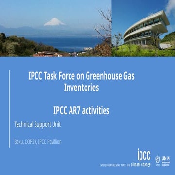 IPCC Task Force on Greenhouse Gas Inventories: IPCC AR7 activities ...