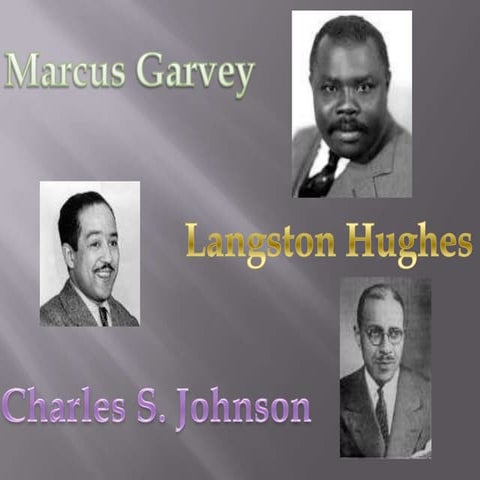 Marcus Garvey, Langston Hughes, Charles S. Johnson | PPTX