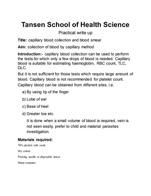 Order of draw in phlebotomy section | PPTX