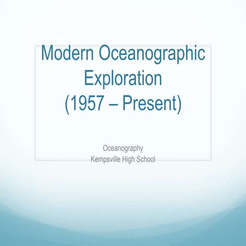 3b modern oceanographic exploration | PPT