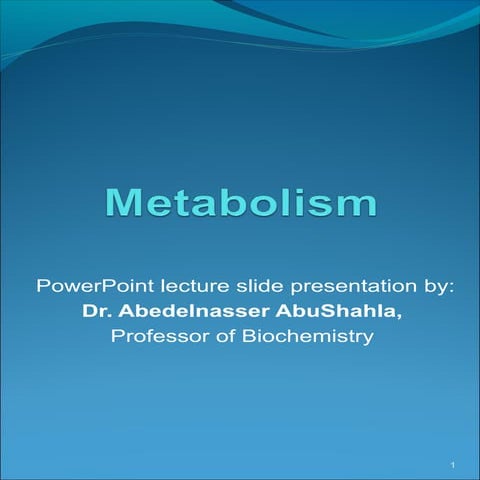 Protein metabolism | PPT
