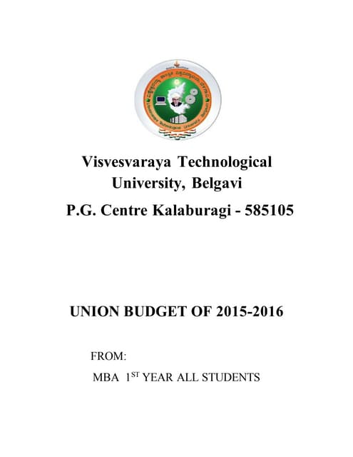 MEA Union Budget 2024-25 Final Presentation | PPT