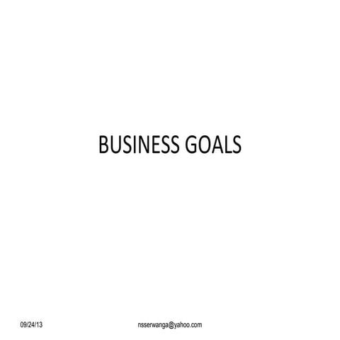 3 business goals | PPT