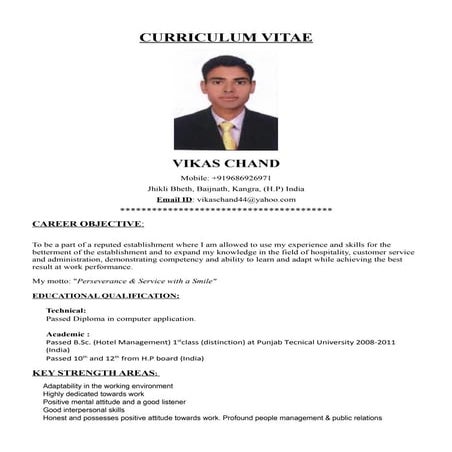Vikas update resume | DOC