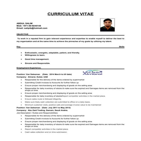Saleem New Cv | DOC