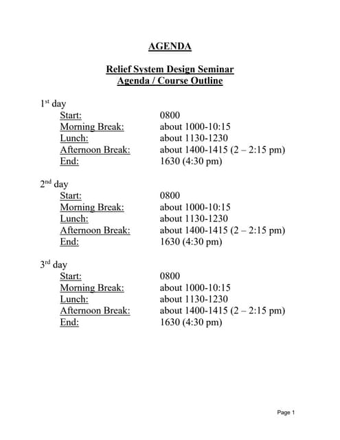 Pressure Relief valve sizing and design | PPTX
