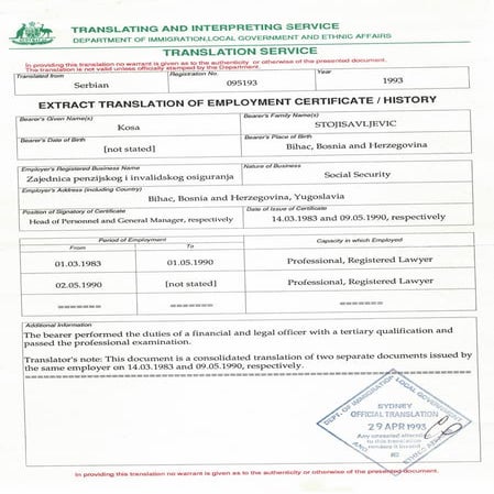 Employment History and BAR Cert | PDF