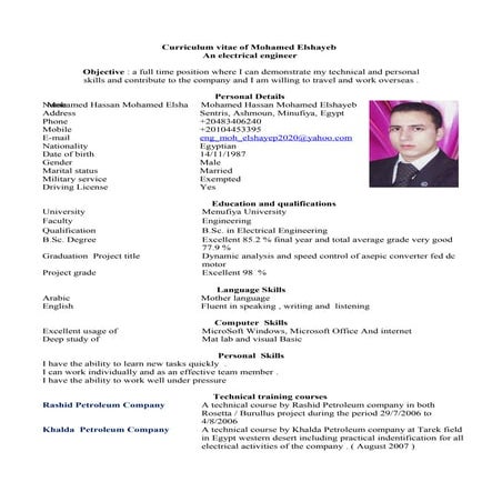 CV mohamed | DOC