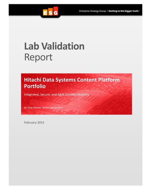 Hitachi Content Platform Datasheet | PDF