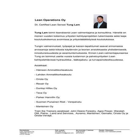 Lean Operations Oy | PDF