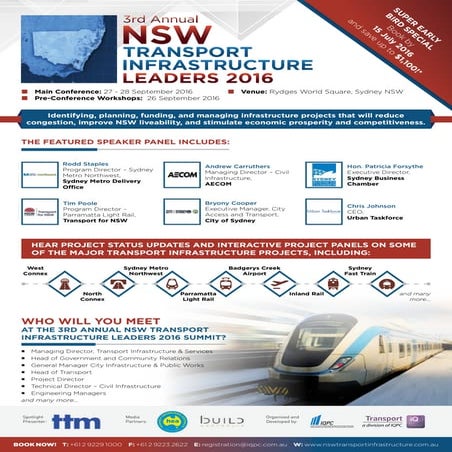 NSW Transport Infrastructure Leaders 2016 | PDF