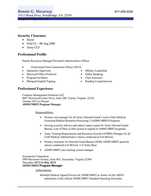 Cliff H Boutwell Resume 2015 OPS | PDF