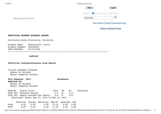 UnofficialTranscriptJanuary | PPT