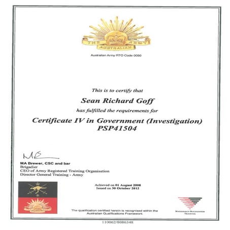 Cert IV Government Investigations | PDF