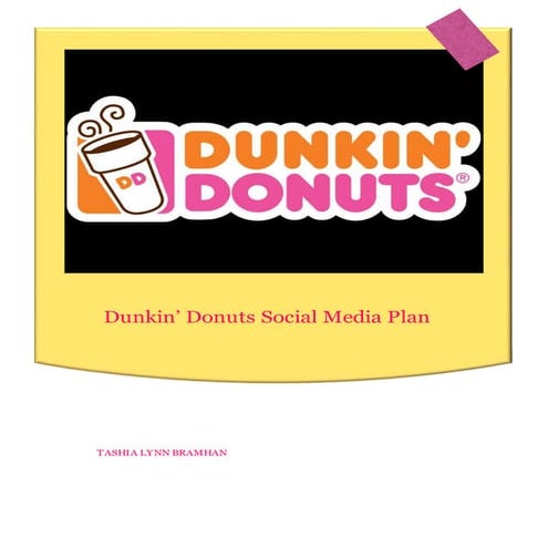 Dunkin Donuts Social Media Plan | DOCX