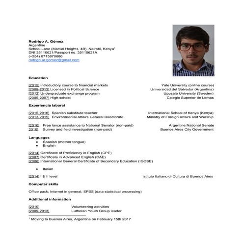 Rodrigo A. Gomez CV2017 (EN) | PDF