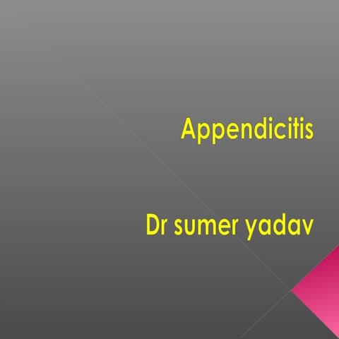 appendicitis | PPT