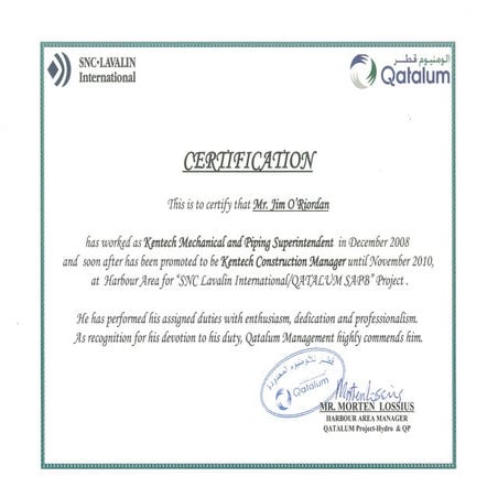 Qatalum Cert | PPT