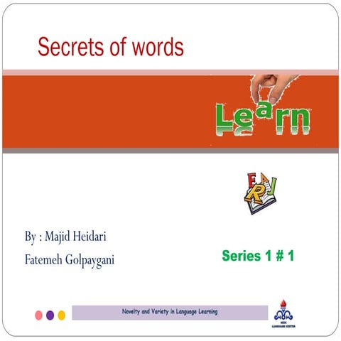 secret of words | PPT
